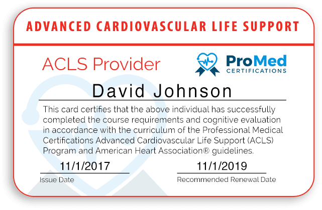 ACLS Certification Online | Affordable Pricing | ProMed